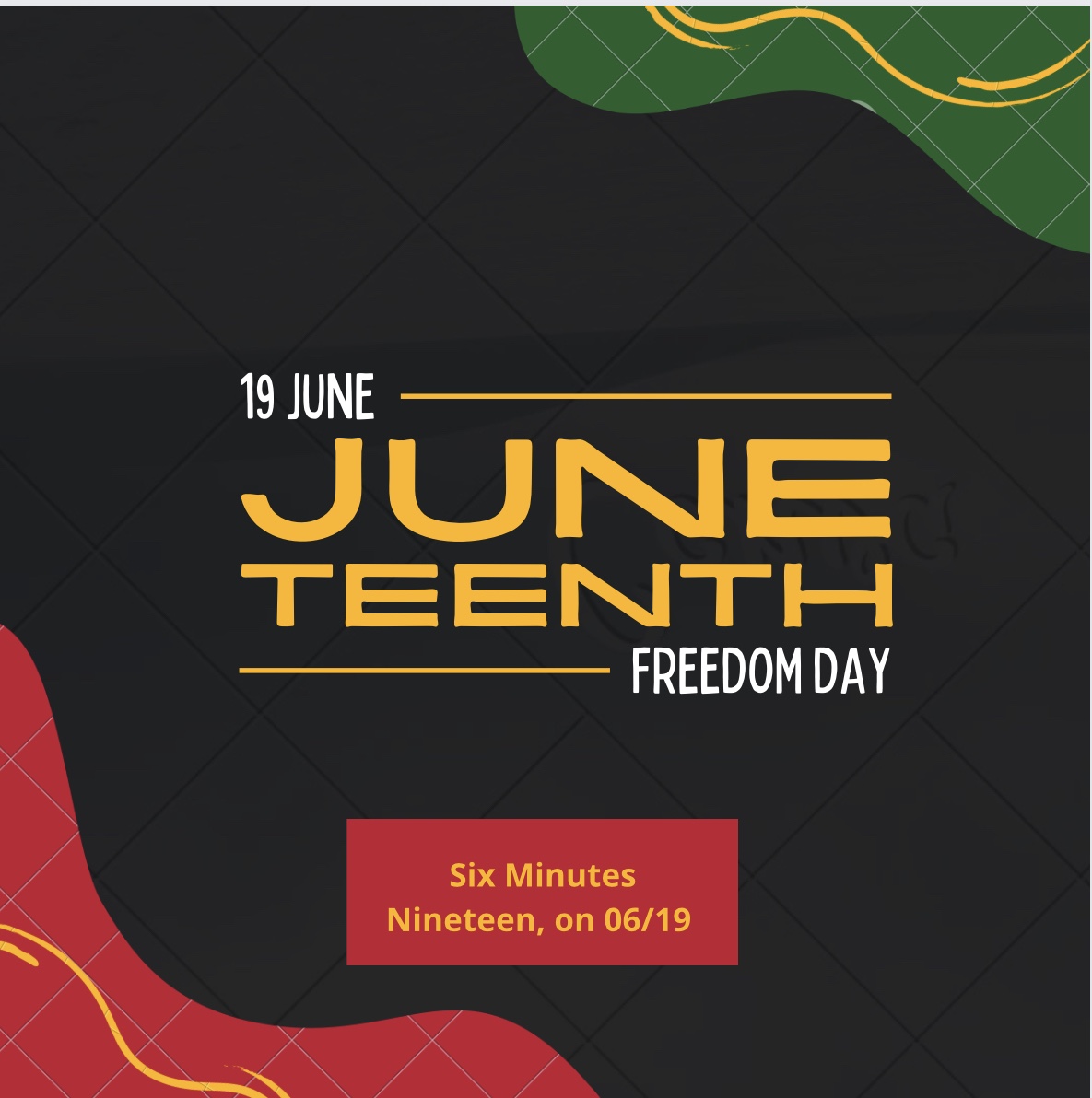 JUNETEENTH POEM: SIX MINUTES NINETEEN ON 06/19 – R.D.Johnson